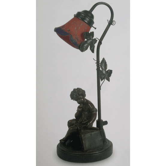 Marchand Cupid Artist Small Leaf Table Lamp | Crystal Palace Lighting