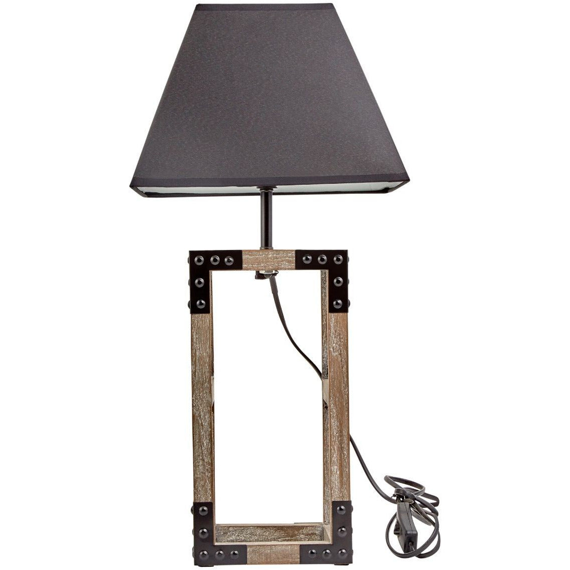 Square Table Lamp with Black Shade | Crystal Palace Lighting