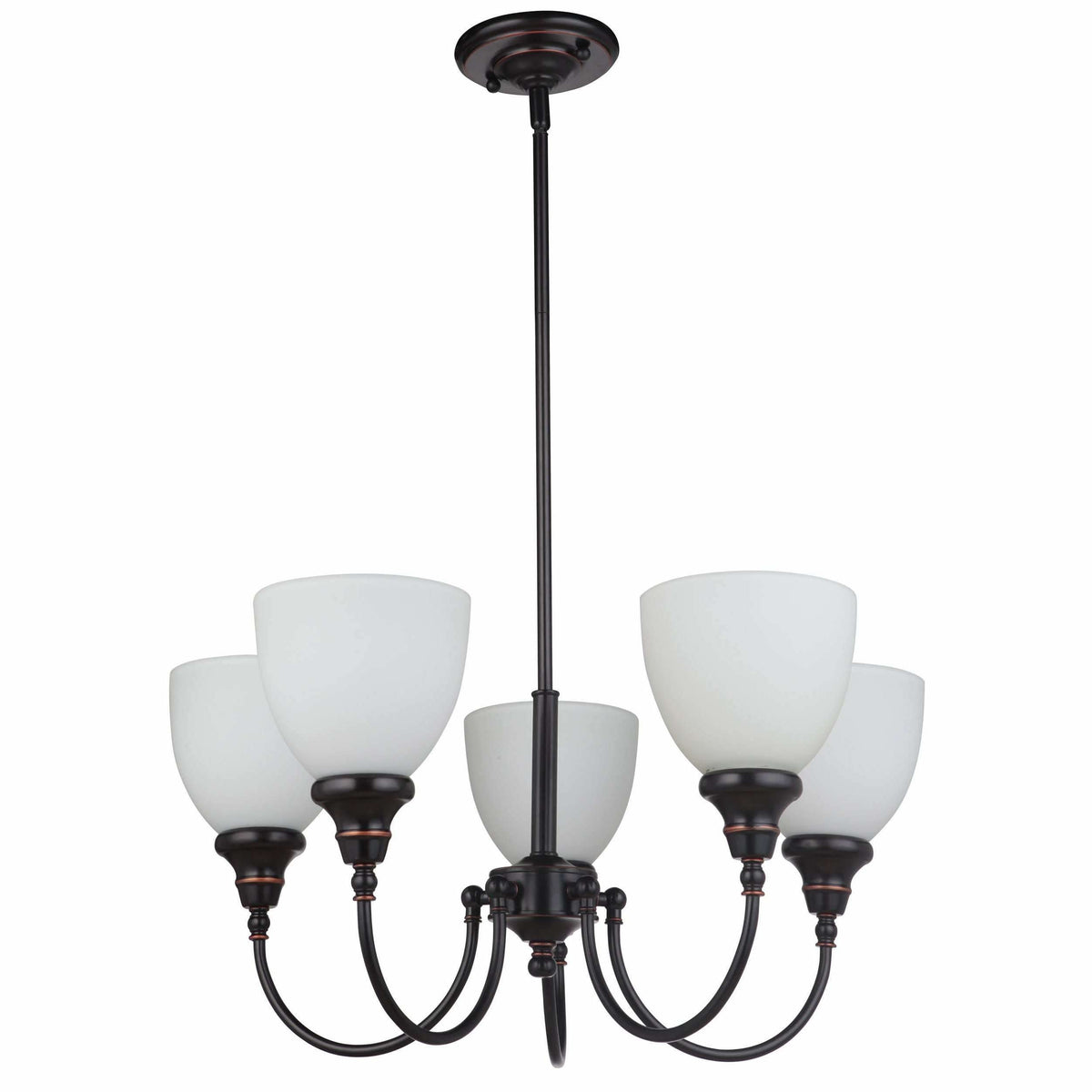 Benson 5 Light Pendant with Rod Set in Bronze, 2 Orientation Options ...