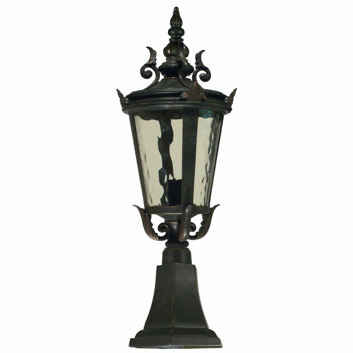 Albany Exterior Pillar Mount in Antique Bronze, 2 Size Options ...